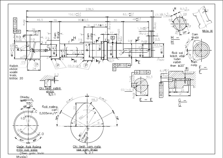 Camshaft Detail Drawing W1 | PDF
