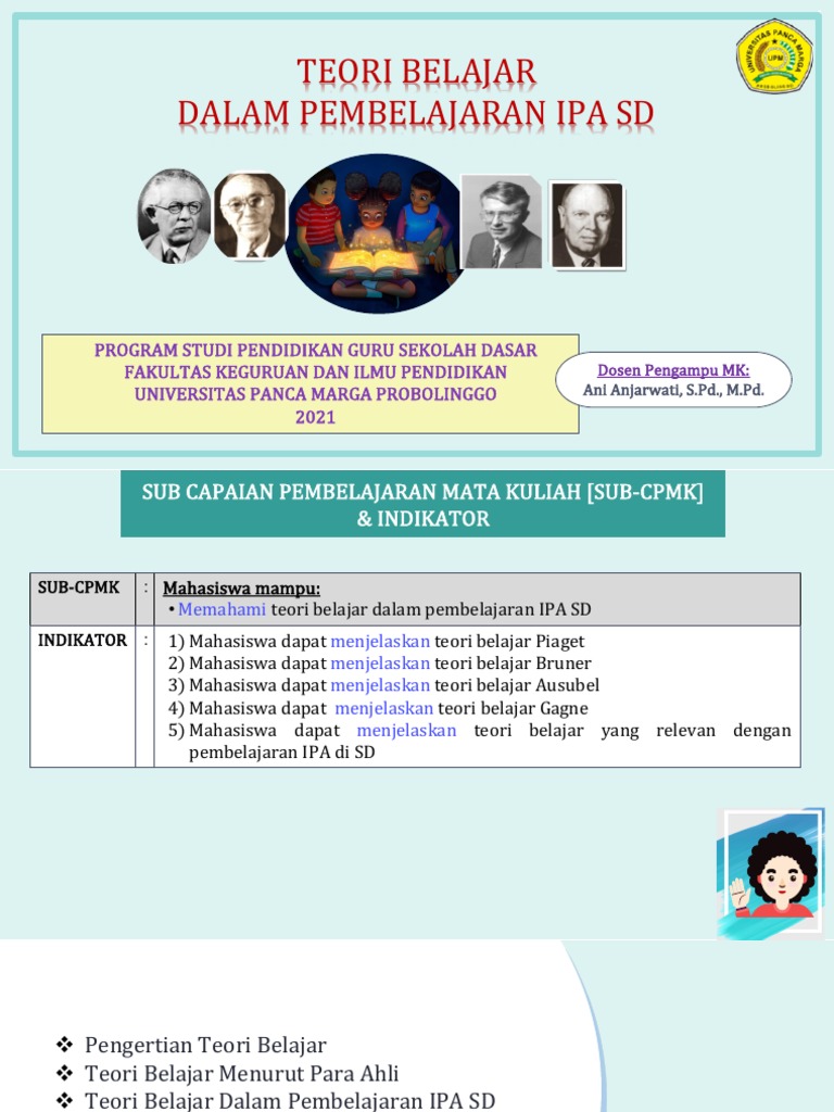 Teori Belajar Dalam Pembelajaran Ipa SD | PDF