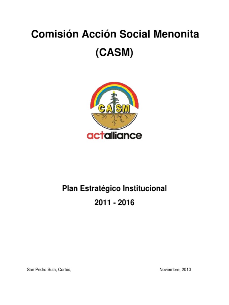 Plan Estratégico CASM 2011 - 2016 .Doc Version Final | PDF | Pobreza ...