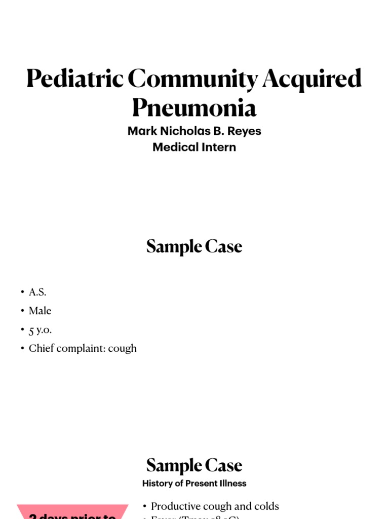 PCAP Report - Mark Reyes | PDF | Pneumonia | Respiratory Tract