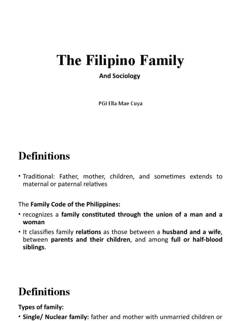 The Changing Filipino Family and Parenting Styles | PDF | Relationships ...