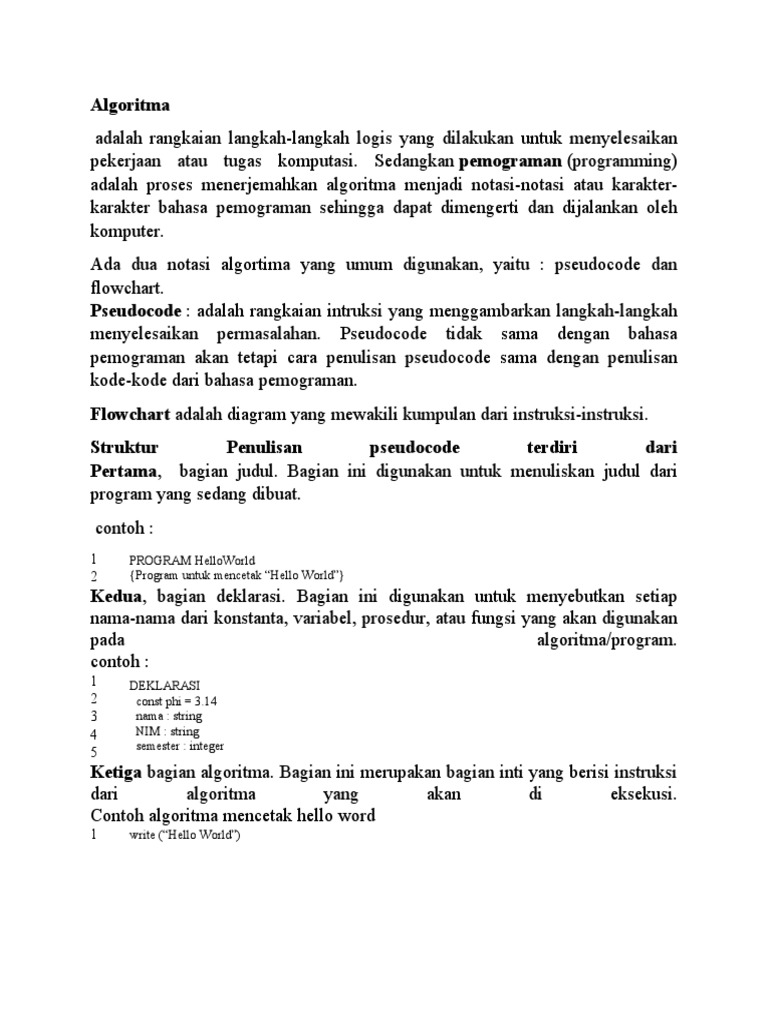 Proses Penerjemahan Algoritma ke Kode | PDF | Komputer