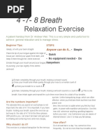 4-7-8 Breath Handout PDF | PDF | Breathing | Relaxation (Psychology)