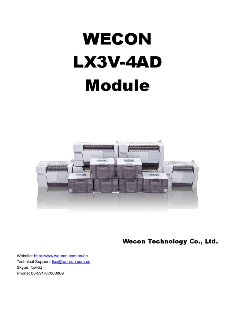 Wecon LX3V-4AD: Wecon Technology Co., LTD | PDF | Power Supply | Analog ...