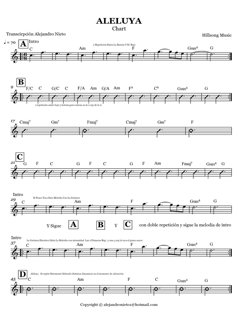 Aleluya Chart | PDF | Musicología | Instrumentos musicales