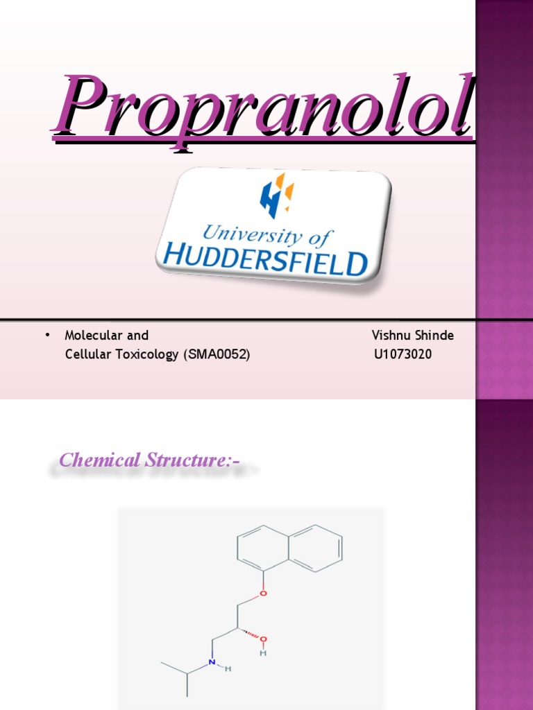 Propranolol Presentation Final | PDF | Clinical Medicine | Medical ...