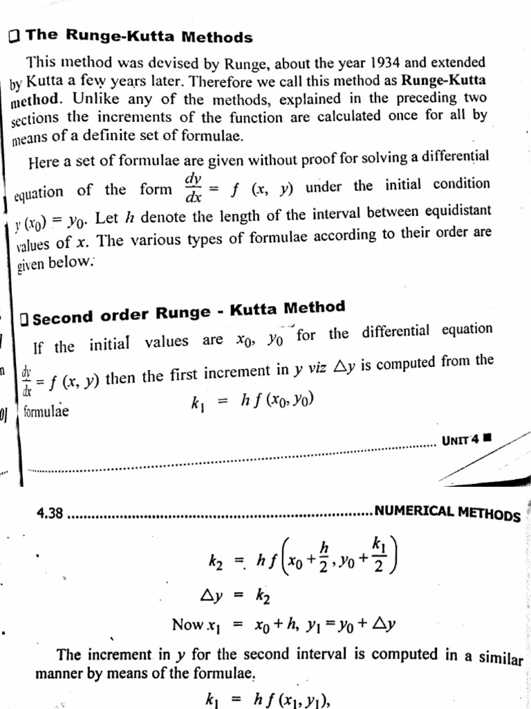 Runge-Kutta Method | PDF