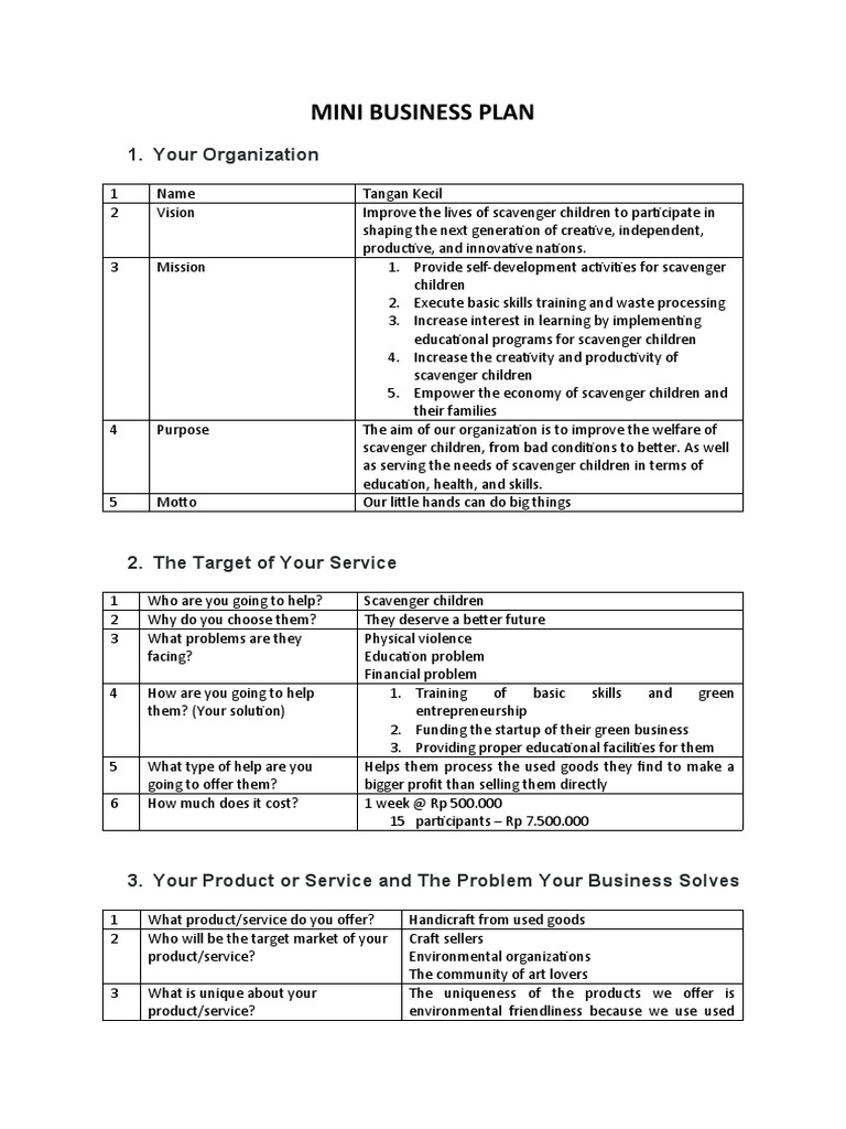 Mini Business Plan Group 5 | PDF | Marketing | Economies