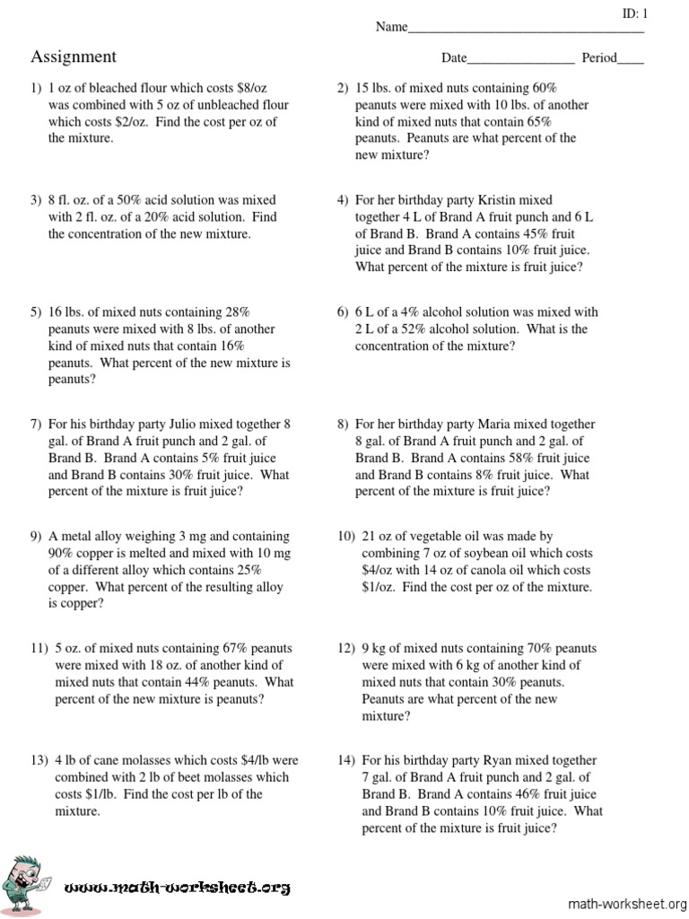 Equations Mixture Word Problems Easy | Descargar gratis PDF | Copper ... Equations Mixture Word Problems Easy | Descargar gratis PDF | Copper ...