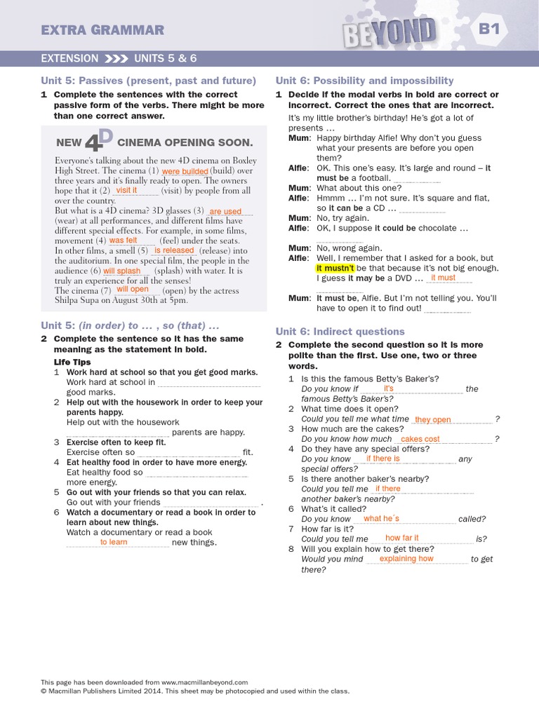 Units 5,6, Grammar Review | PDF | Language Arts & Discipline | Self ...
