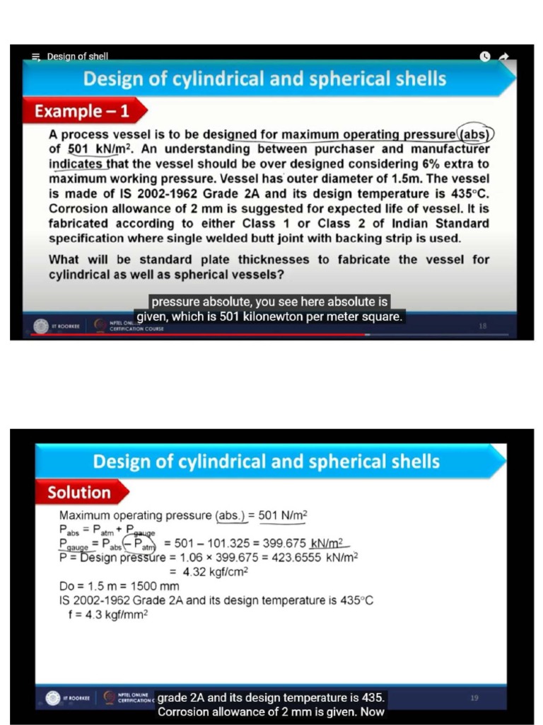 Design of Shells Sums Nptel | PDF | Building Materials | Building ...