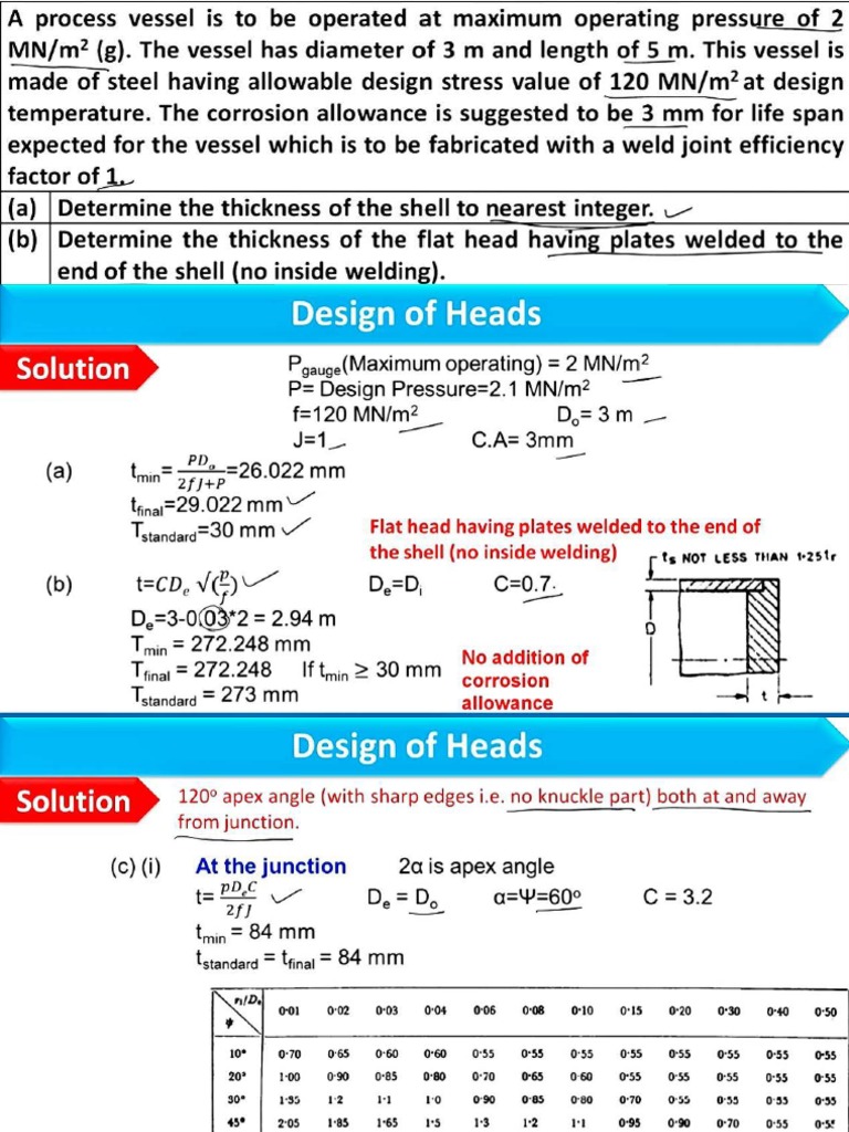 Vessel Design Thickness Calculation | PDF | Welding | Construction