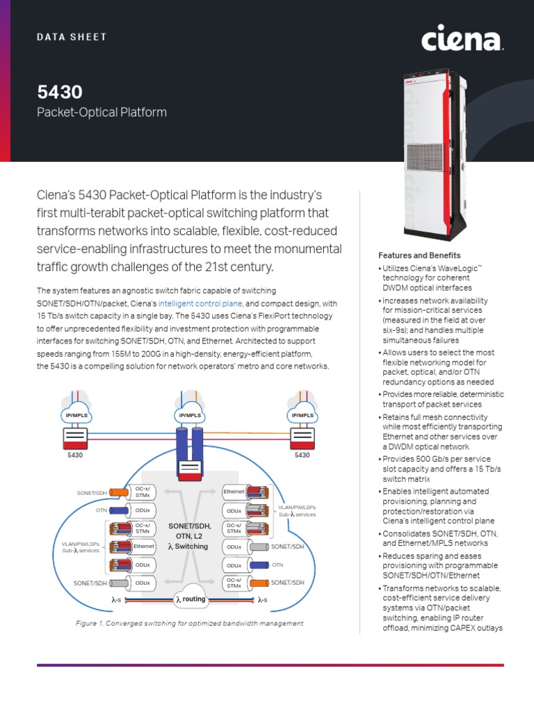 Packet-Optical Platform: Data Sheet | PDF | Computer Network | Networking