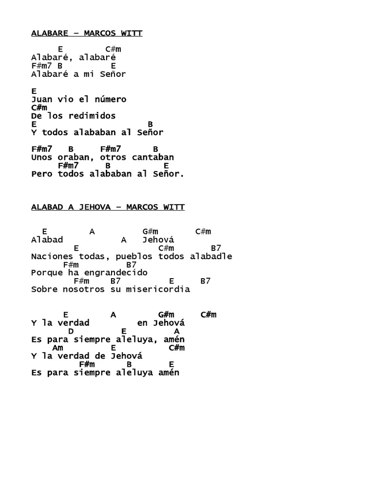 Acordes Alabare | PDF