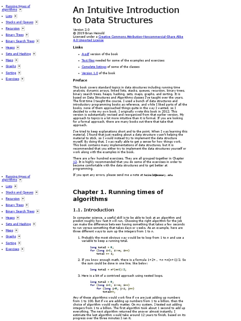 An Intuitive Introduction To Data Structures | PDF | Time Complexity | Logarithm