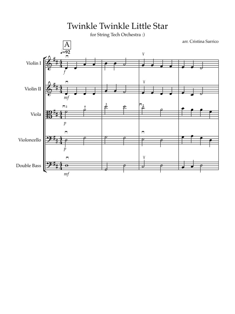 Twinkle Twinkle Little Star - Full Score | PDF