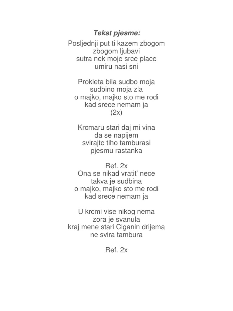 Oj Majko Majko | PDF