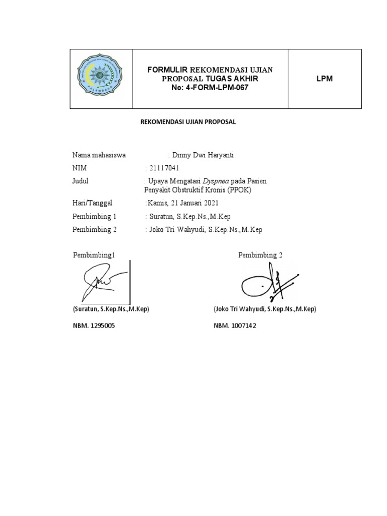 Lembar Bimbingan Dinny Dwi Haryanti 2 | PDF