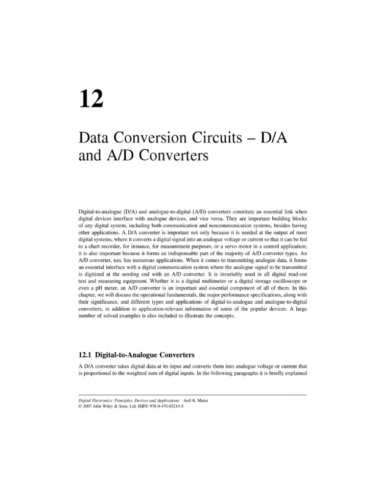 AD and DA Converter | PDF
