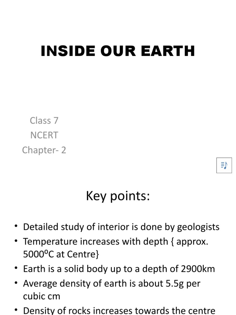 Inside Our Earth: Class 7 Ncert Chapter-2 | PDF | Rock (Geology ...