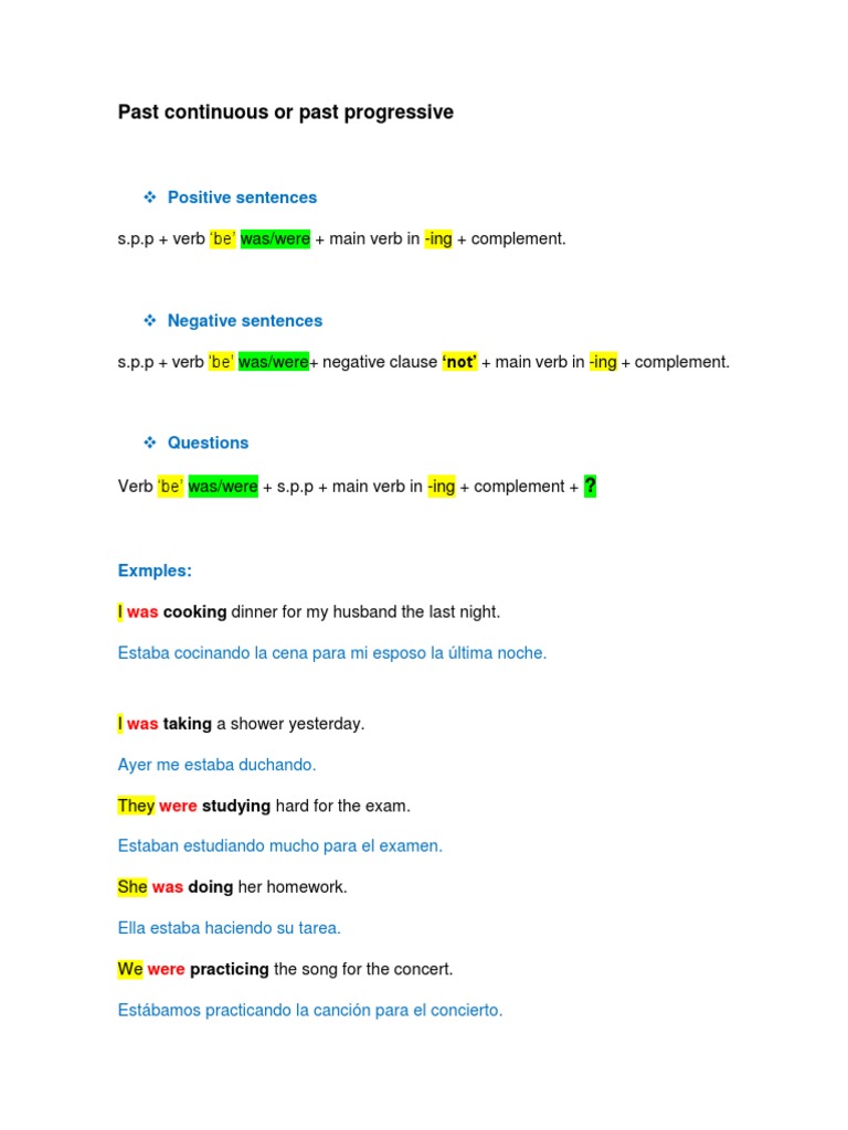 Past Continuous Vs Past Simple Explanation | PDF | Grammar