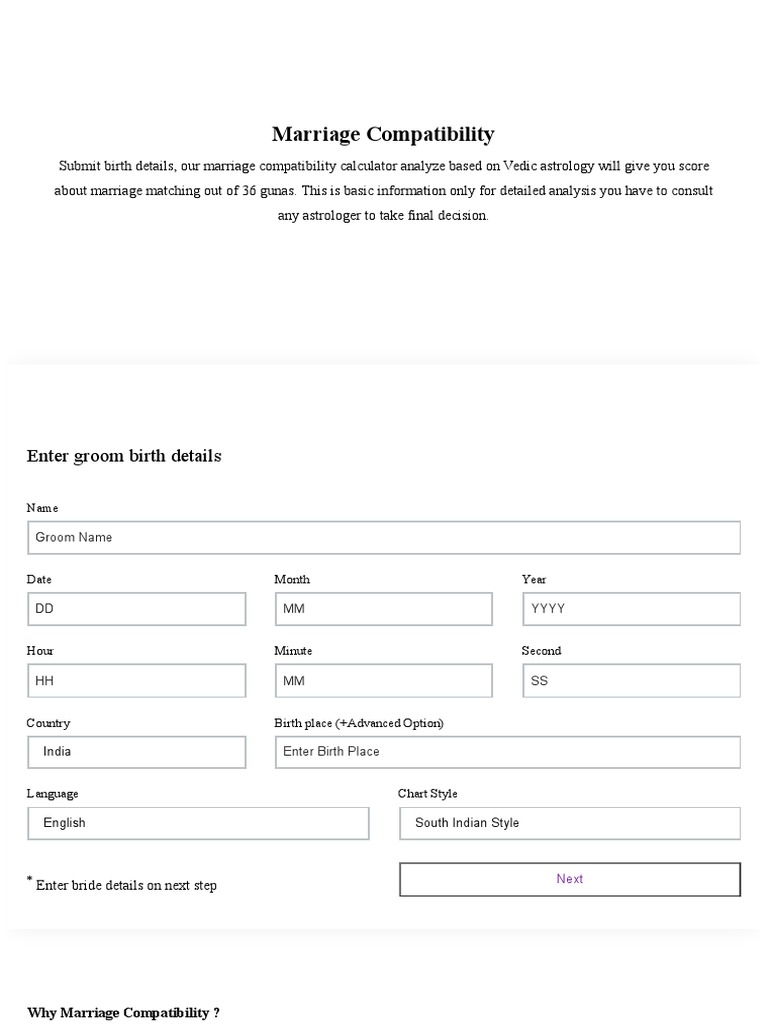 Marriage Compatibility. | PDF | Horoscope | Hindu Astrology