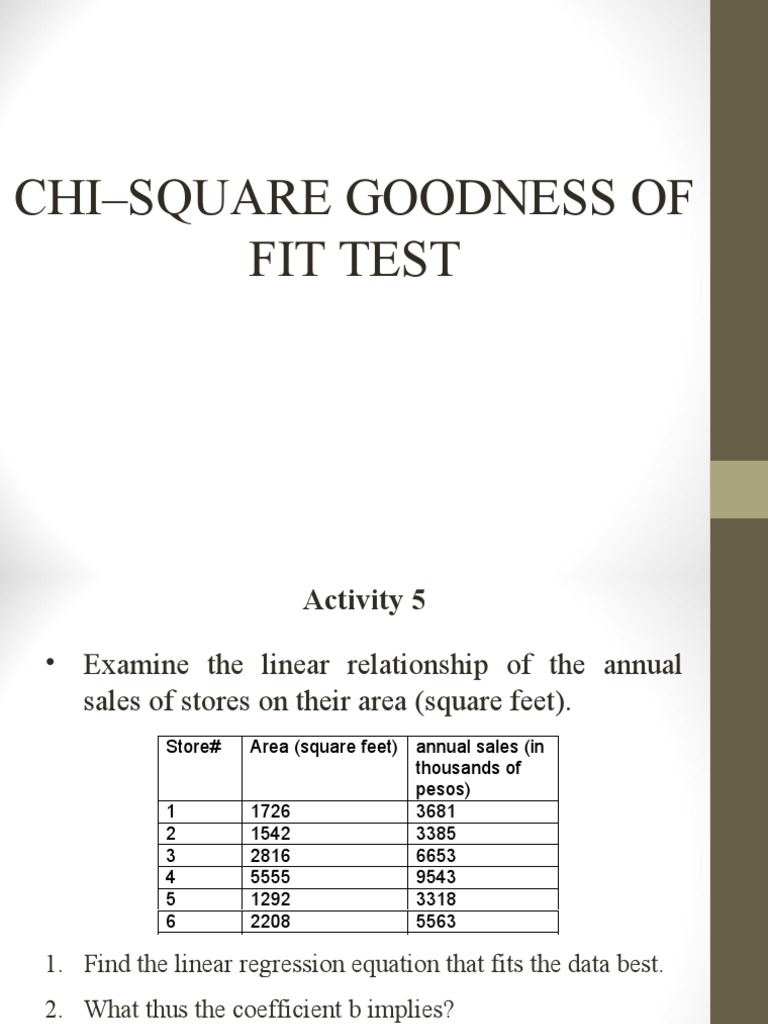 Chi-Square Goodness of Fit Test | PDF | Goodness Of Fit | Chi Squared Test