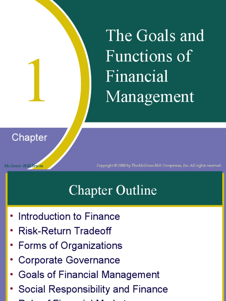 The Goals and Functions of Financial Management: Mcgraw-Hill/Irwin ...