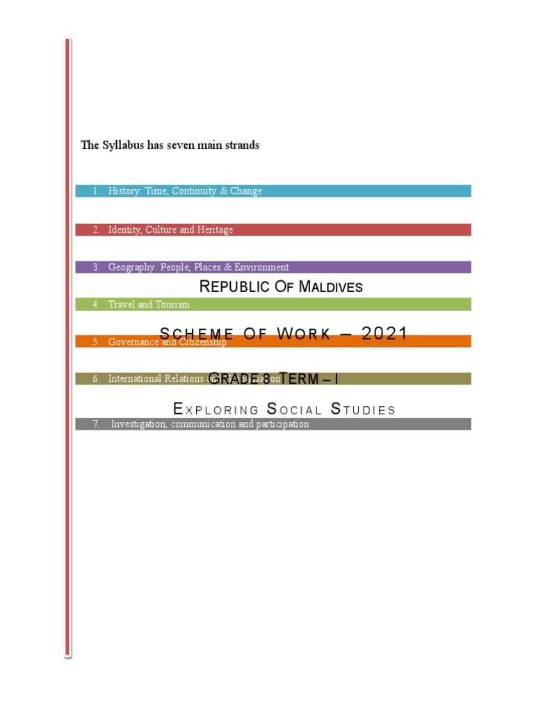 Exploring the Seven Strands of the Social Studies Syllabus Through an ...