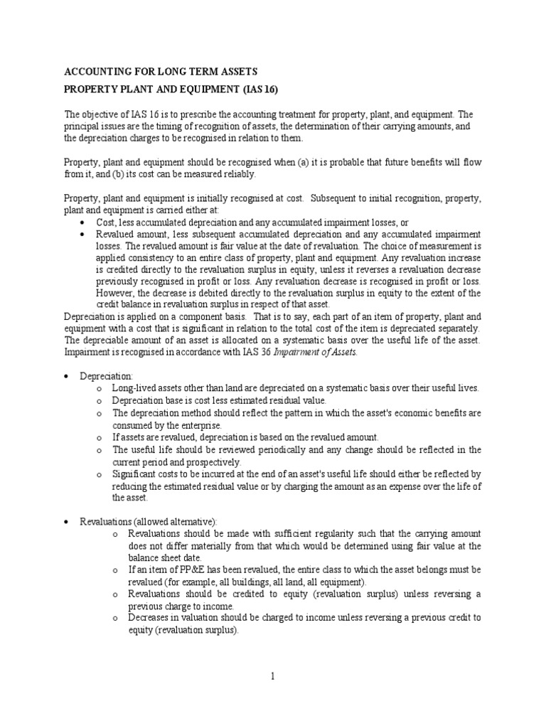 Accounting for Long-Term Assets: A Comprehensive Solution to Property ...