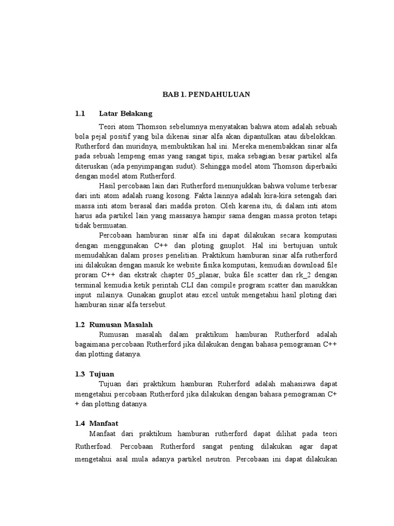Hamburan Rutherford | PDF
