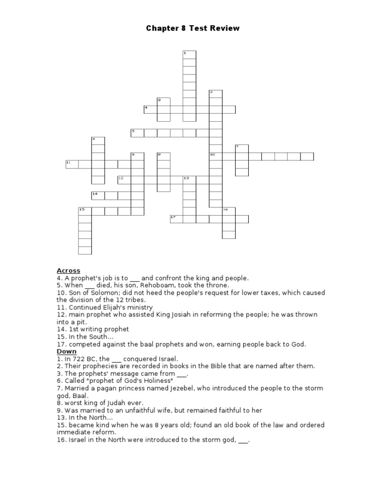 Chapter 8 Test Review Guide | PDF