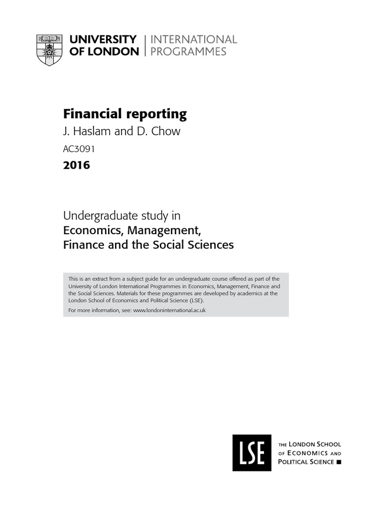 Financial Reporting Book | PDF | Financial Statement | Accounting