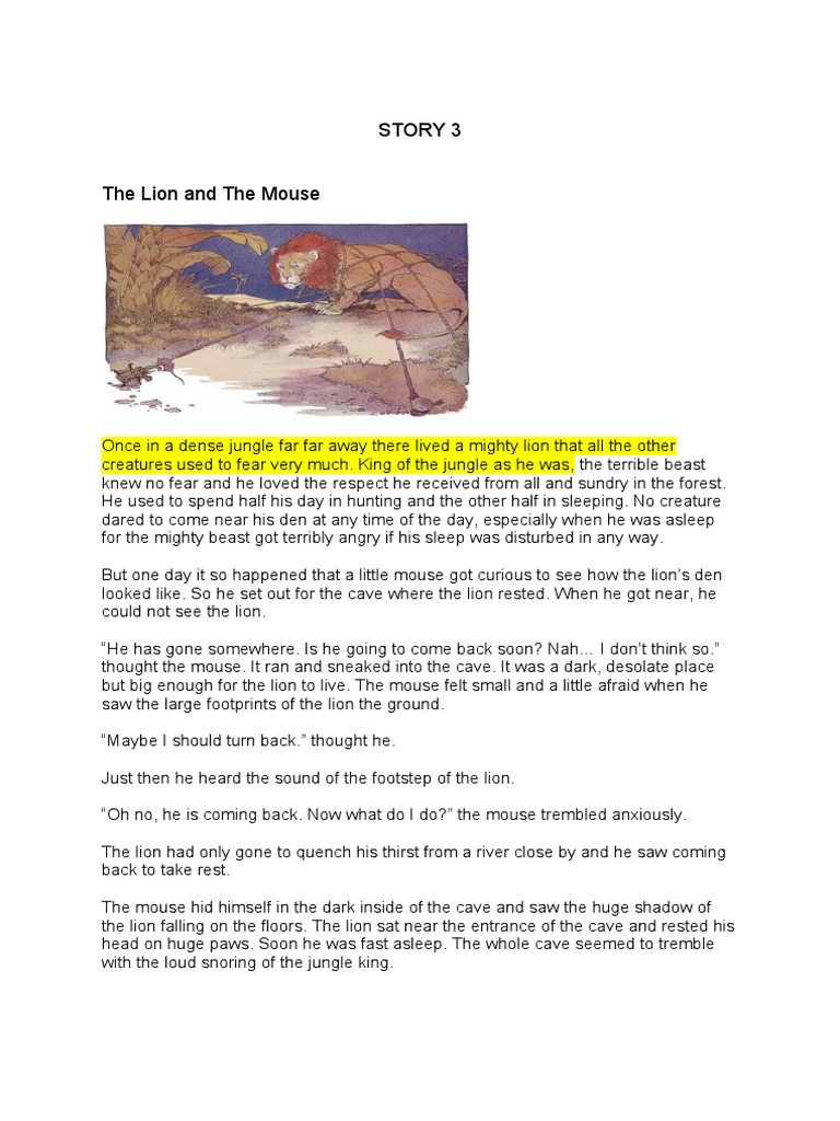 The Lion and The Mouse | PDF