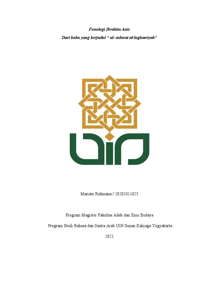 Pemikiran Fonologi Ibrahim Anis Real | PDF