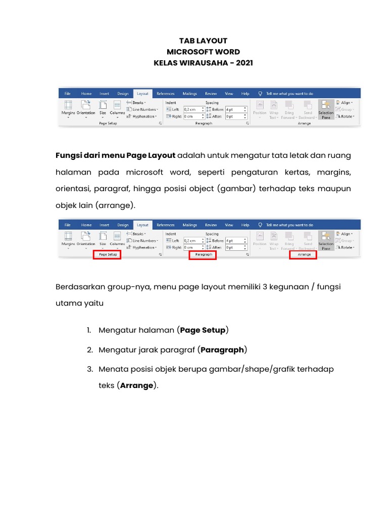 Modul - Tab Layout (Microsoft Word) | PDF