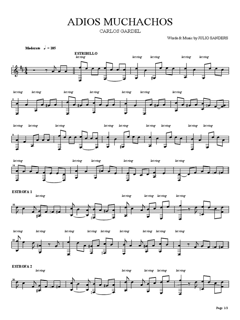 Adios Muchachos | PDF