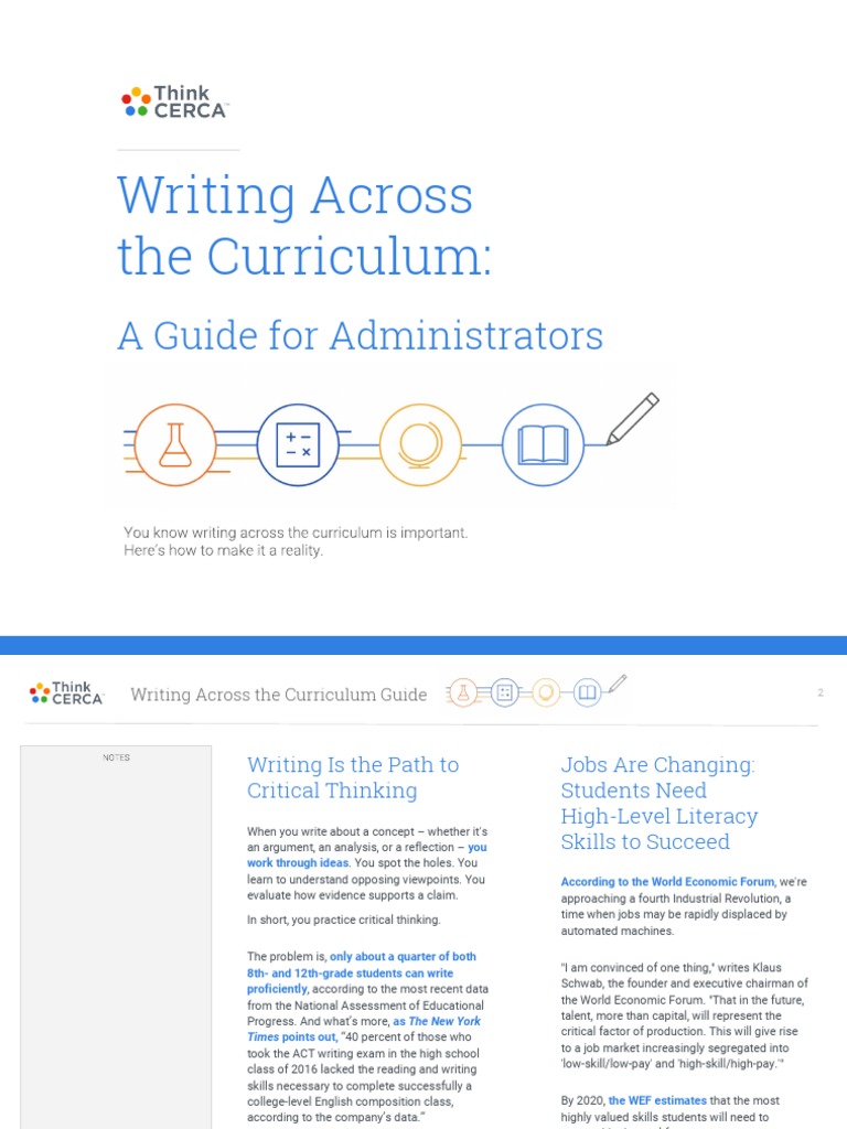 Writing Across The Curriculum thinkCERCA | PDF | Curriculum | Teachers