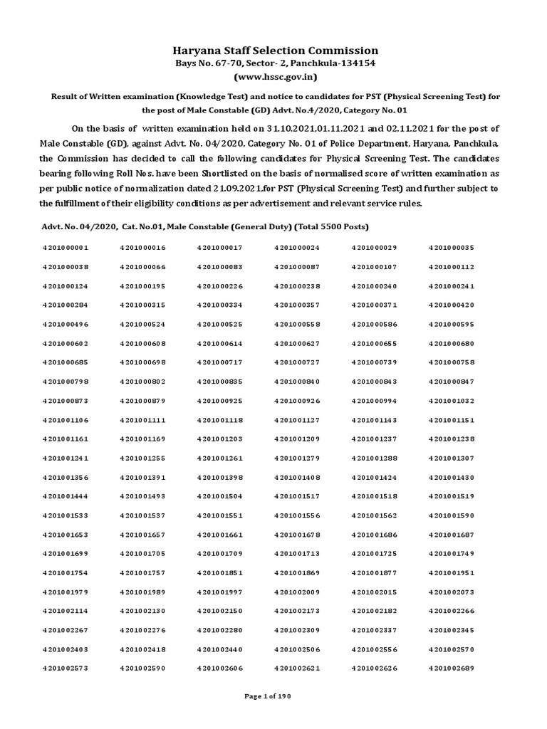 HSSC Result | PDF | Government