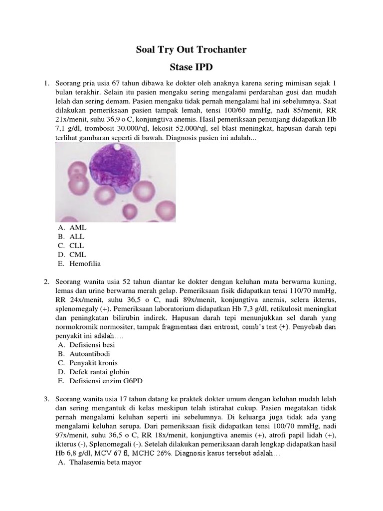 Soal Try Out Trochanter Stase IPD | PDF