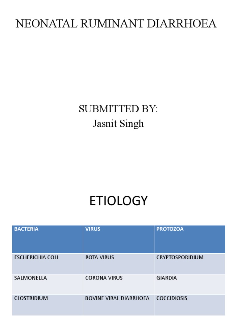 Causes of Neonatal Ruminant Diarrhea | PDF | Diarrhea ...