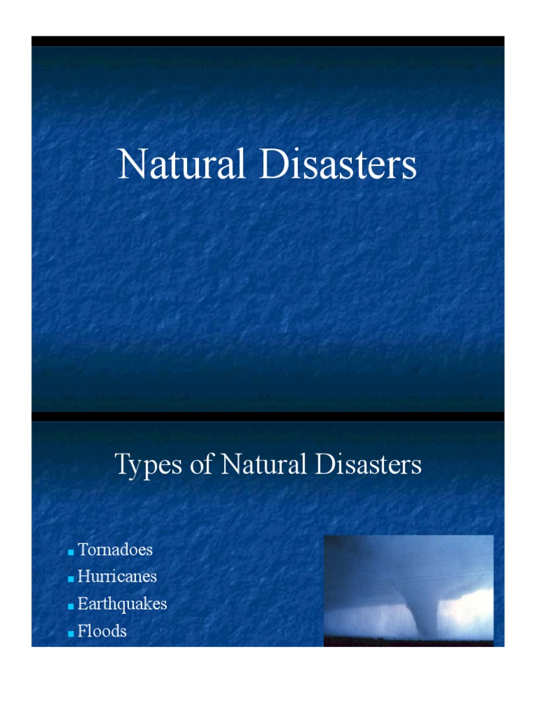 Overview of Natural Disasters | PDF | Storms | Tsunami