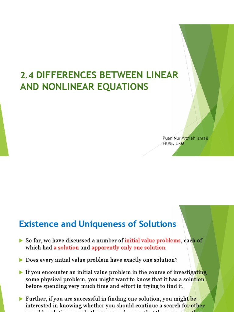 2 4 Differences Between Linear And Nonlinear Equations PDF