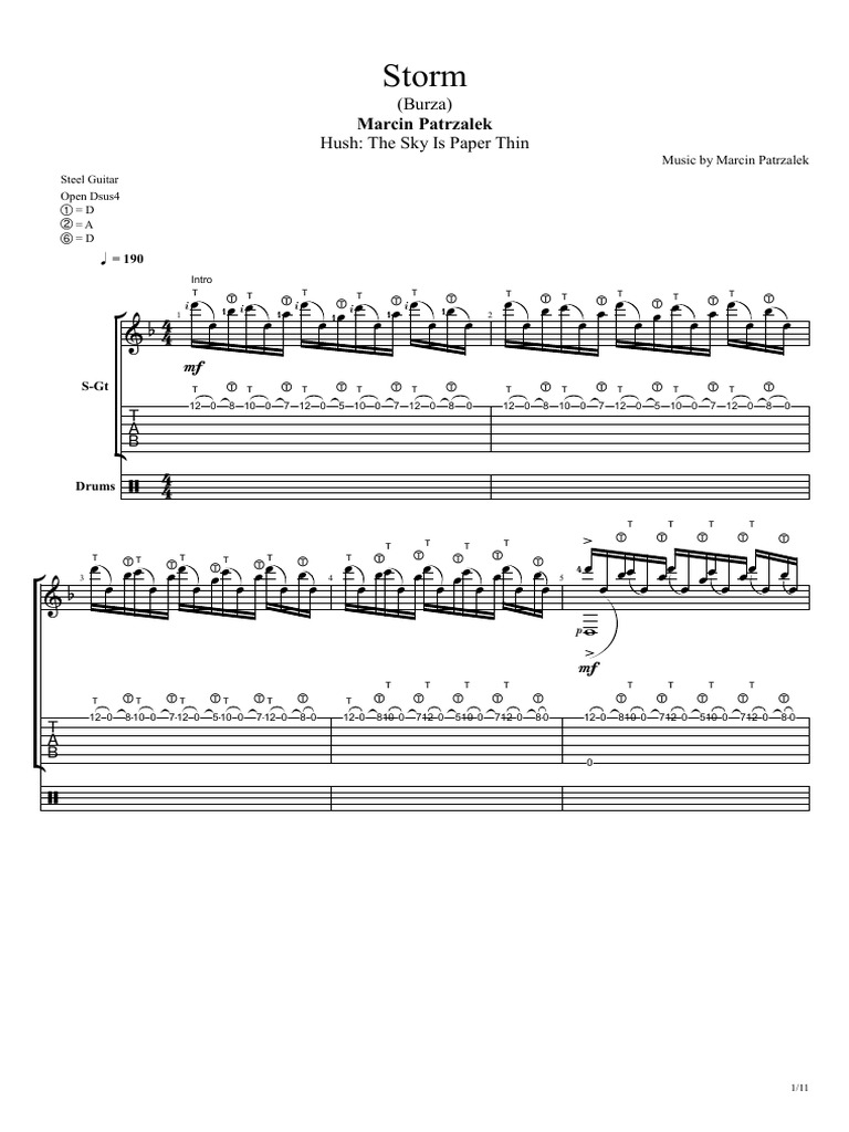 STORM - Marcin Patrzalek Guitar Tab | PDF | Celtic Musical Instruments | Music Theory