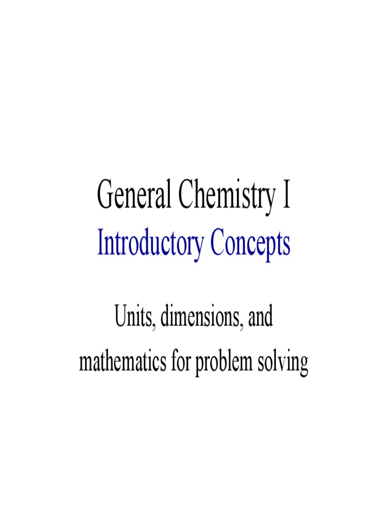 General Chemistry I: Introductory Concepts | PDF | Significant Figures ...