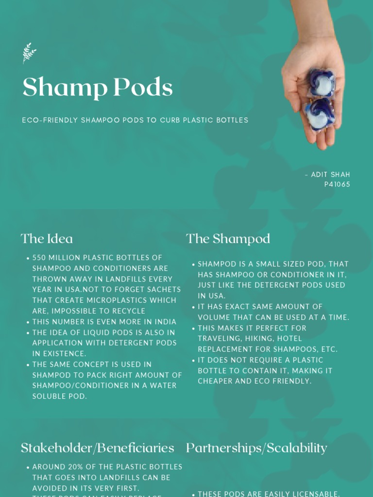 Shamp Pods: Eco-Friendly Shampoo Pods To Curb Plastic Bottles | PDF ...