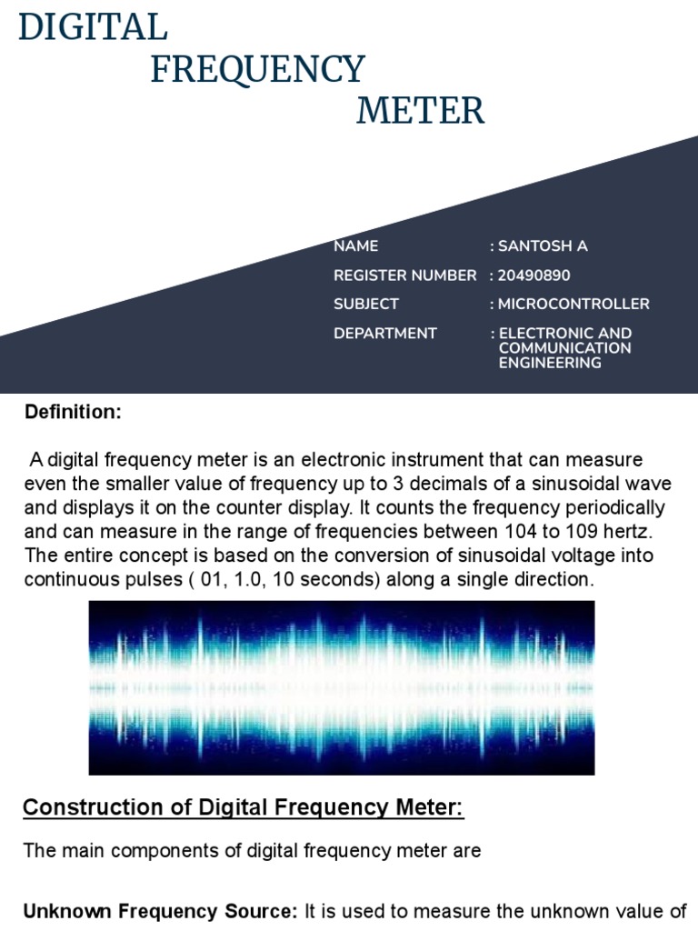 Digital Frequency Meter | PDF | Frequency | Electronic Oscillator