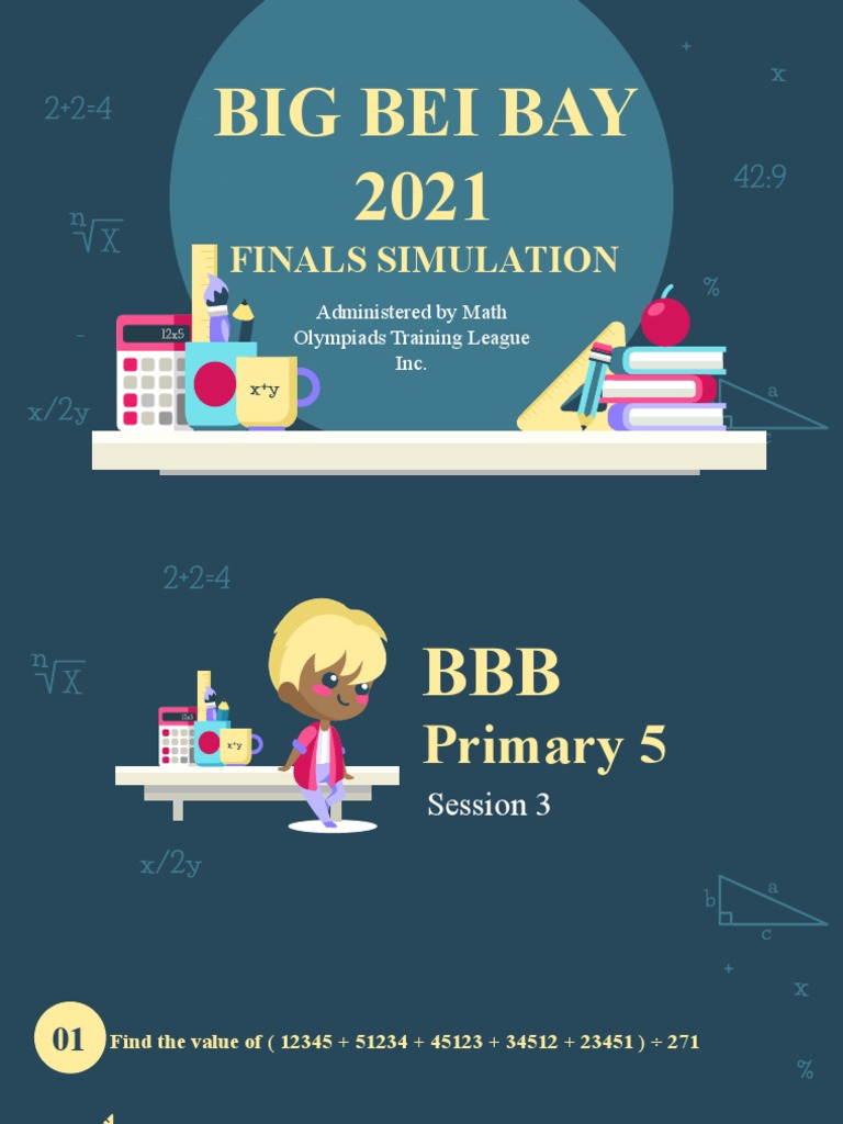 BBB Finals Primary 5 Session 3 | PDF | Area | Numbers