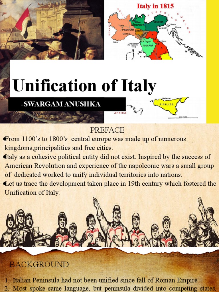 Unification of Italy | PDF | Italy | First French Empire