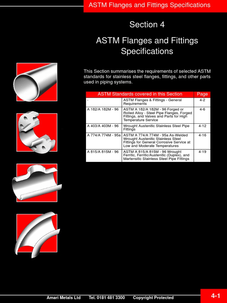 ASTM Flanges and Fittings | PDF | Heat Treating | Steel